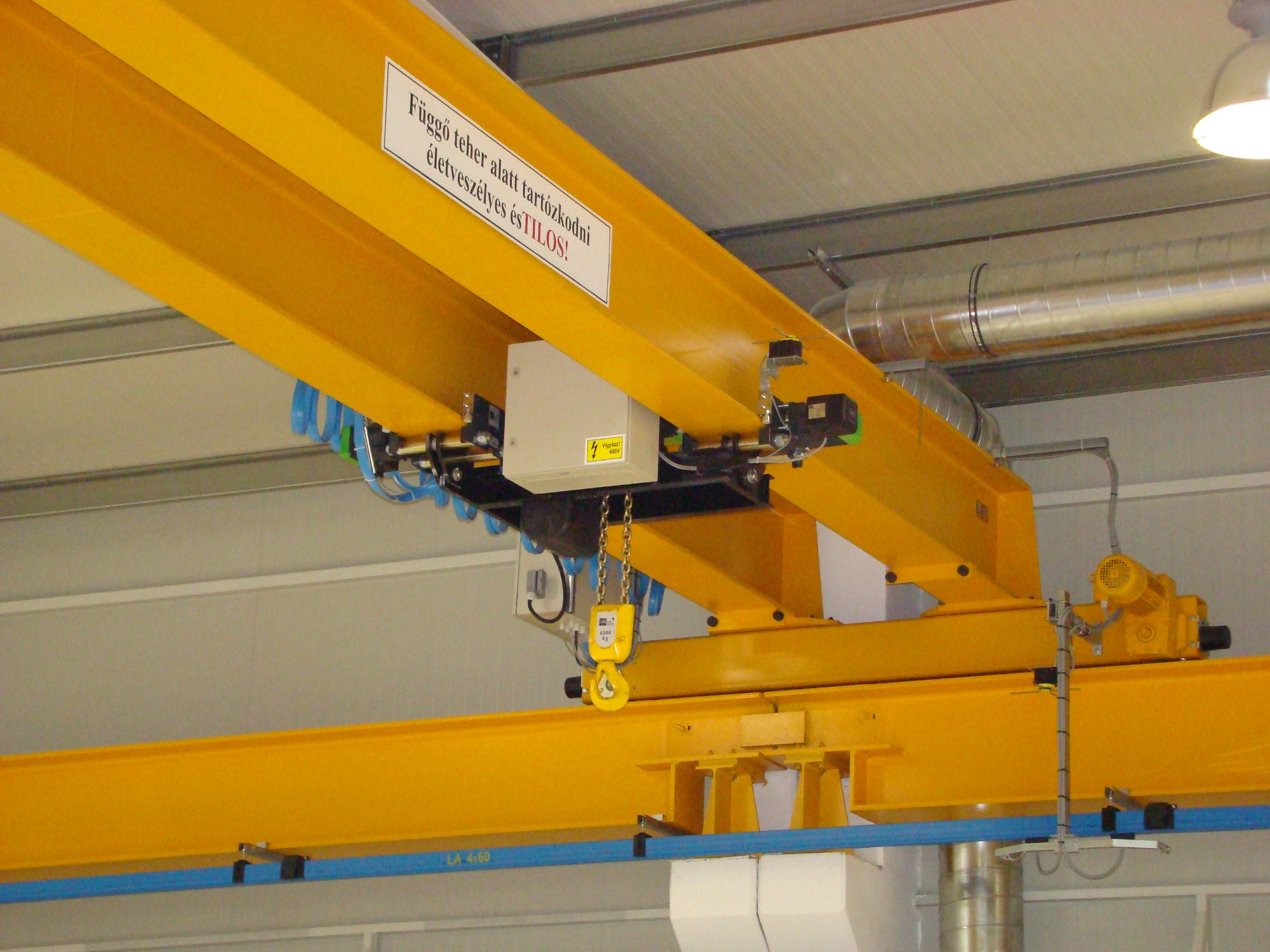Double girder running cranes with low installation height | Gép és Daru